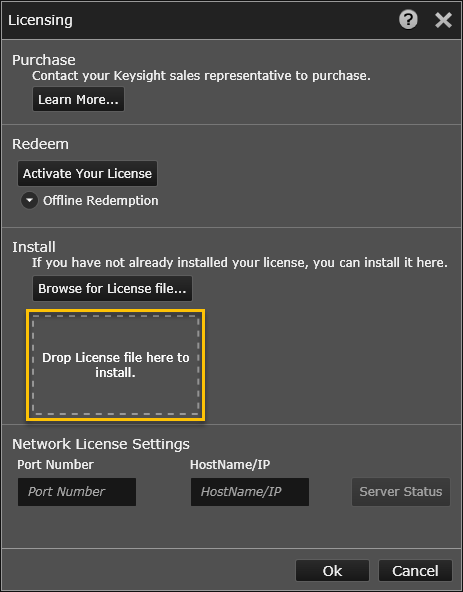 Installing a License