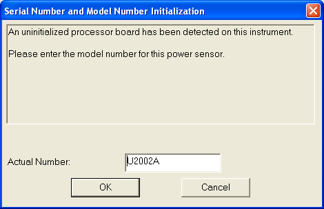 Changing the Power Sensor's Model and Serial Number