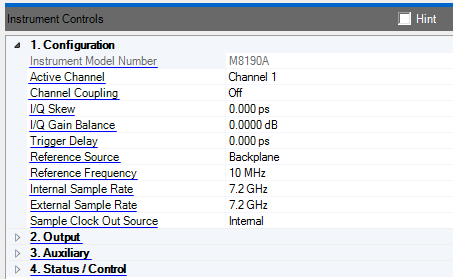 1. Configuration (M8190A)