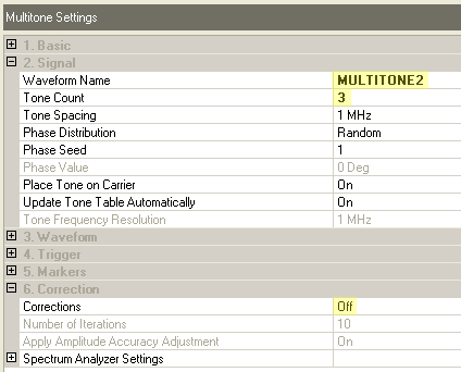 Create a Multitone Signal