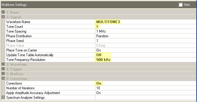 Create a Multitone Signal