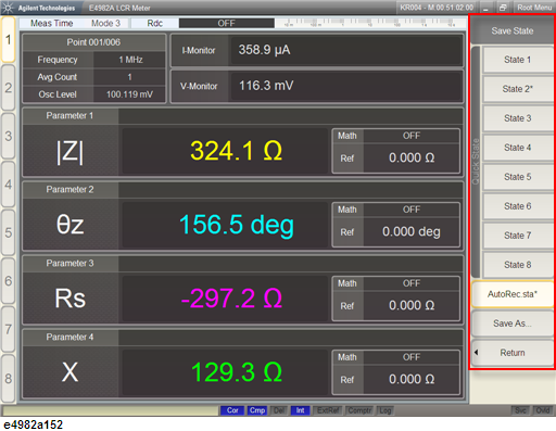 Saving Setting Status