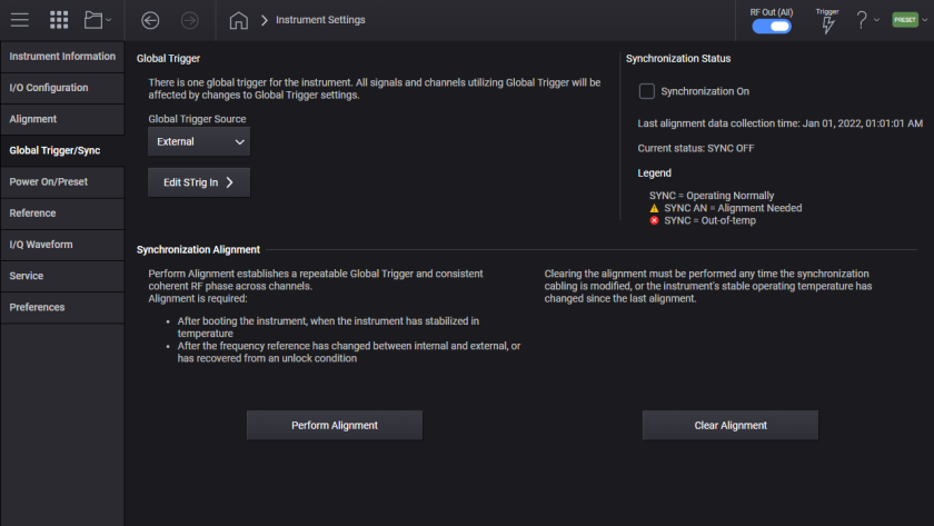 Global Trigger / Synchronization