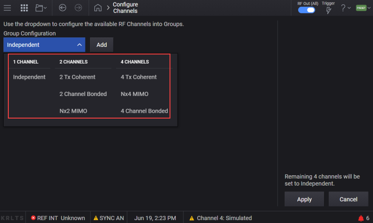 Using the RF Channel Configuration Editor