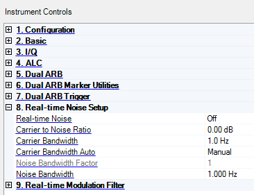 8. Real-time Noise Setup