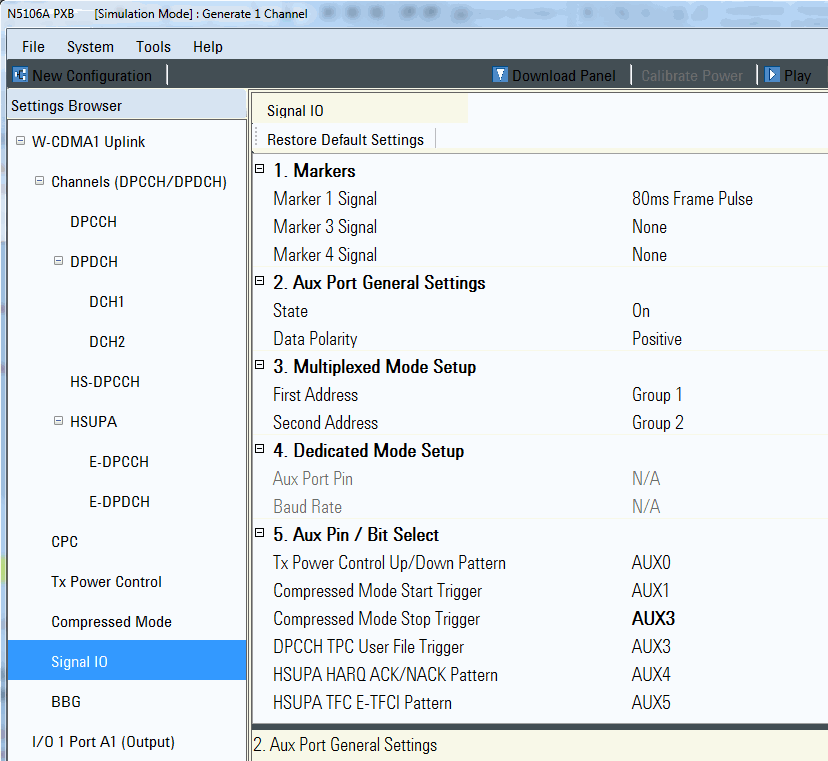 AUX I/O Connector Input Signals (PXB)