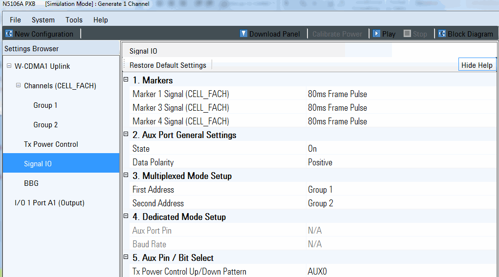 AUX I/O Connector Input Signals (PXB)