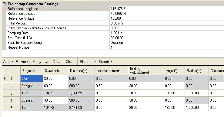 Generating a Trajectory