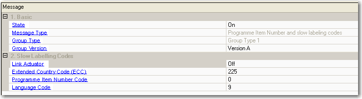 Programme Item Number and slow labeling codes