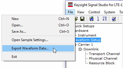 Creating and Exporting Waveforms