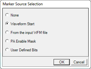 Marker Selection Dialog Box