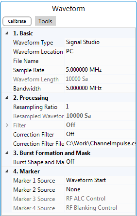 Waveform Setup