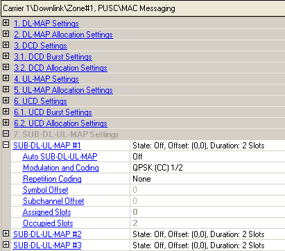 7. Sub-DL-UL-MAP Settings