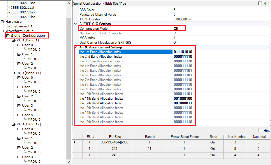 Using OFDMA (Non-Compressed Mode) for EHT MU PPDU
