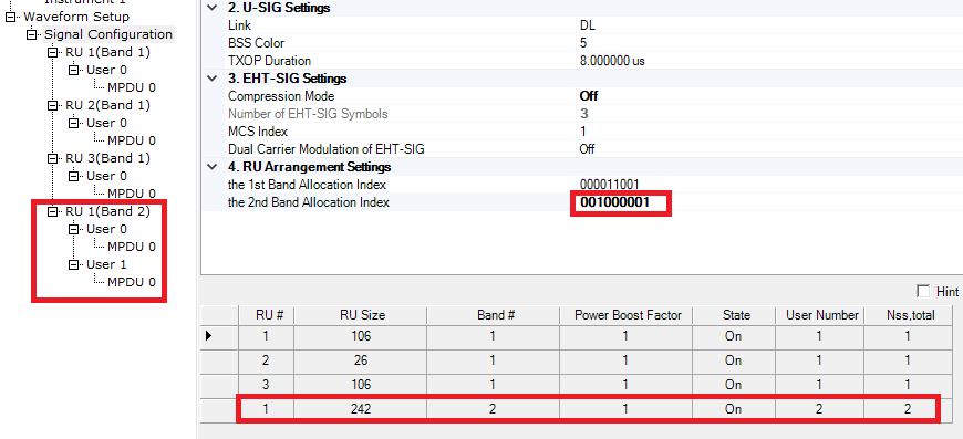 Using OFDMA (Non-Compressed Mode) for EHT MU PPDU