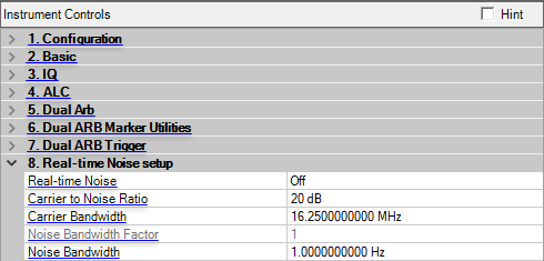 8. Real-time Noise Setup