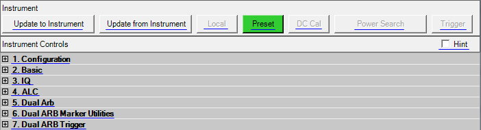 Signal Generator Settings