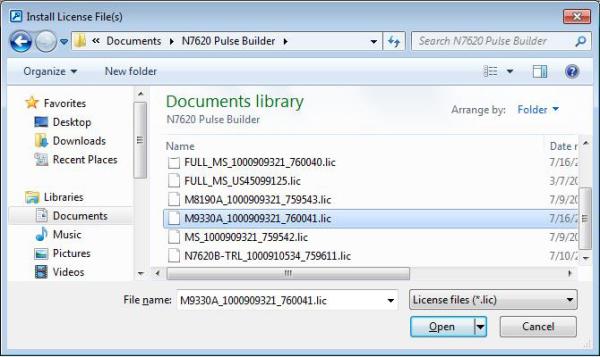 Installing the License in an M9330A/N6030A Arbitrary Waveform Generator