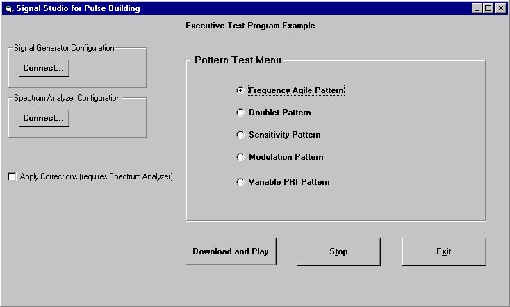 Menu Driven Test Example