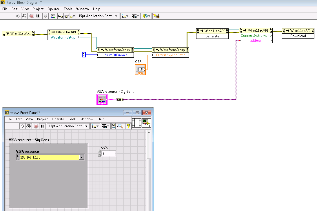 Using API in LabVIEW