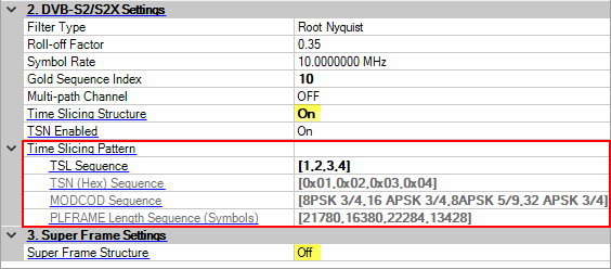 Carrier for DVB-S2/S2X
