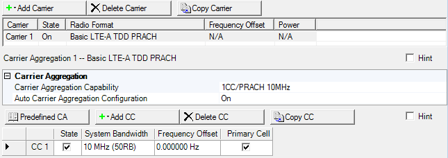 Carrier Aggregation (Basic LTE-A TDD PRACH)